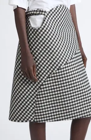 JEAN PAUL GAULTIER Asymmetric Wool Blend Skirt
