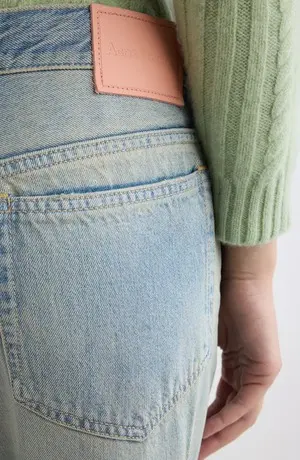 Acne Studios Pazer Suede Panel Straight Leg Jeans