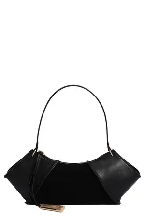 KENNETH COLE Crosby Leather Shoulder Bag - Black