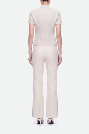 NOCTURNE Chinese Button Accessory Blouse