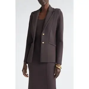 St. John Santa Roma Knit Jacket - Chocolate