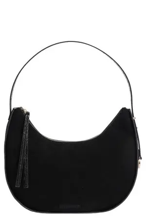 KENNETH COLE Chelsea Medium Leather Hobo - Black