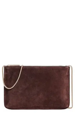 KENNETH COLE Highline Disco Leather Crossbody Bag Chocolate