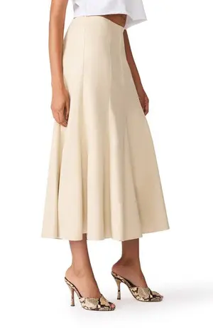 Steve Madden Luciara Faux Leather Midi Skirt