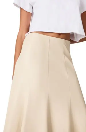 Steve Madden Luciara Faux Leather Midi Skirt