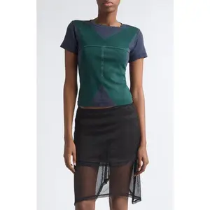 Eckhaus Latta Lapped Baby Tee - Axis