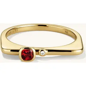 Mejuri Puzzle Stacking Ring Gold/garnet