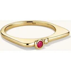 Mejuri Puzzle Stacking Ring - Lab Grown Ruby