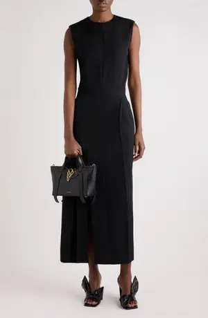 Givenchy Pinched Sleeveless Midi Dress