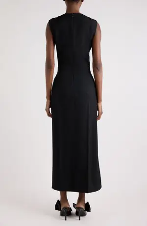 Givenchy Pinched Sleeveless Midi Dress
