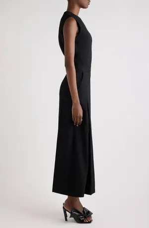 Givenchy Pinched Sleeveless Midi Dress