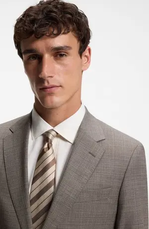BOSS Huge Stretch Virgin Wool Suit