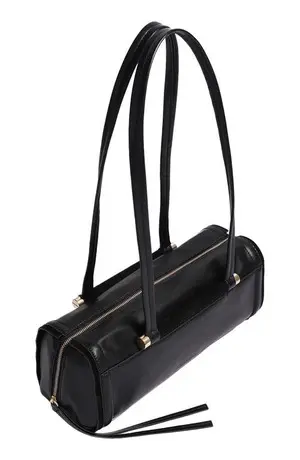 KENNETH COLE Highline Leather Shoulder Bag - Black