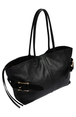 KENNETH COLE Bowery Leather Tote - Black