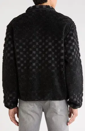 VANS Nights Check High Pile Zip Front Jacket - Black
