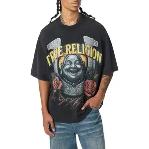 True Religion Washed Oversized Graphic T-shirt