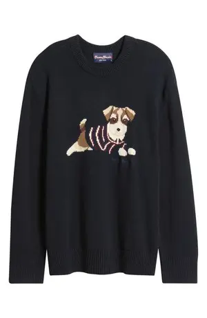ROWING BLAZERS Terrier Dog Cotton Crewneck Sweater
