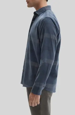 Robert Barakett Daban Long Sleeve Stretch Cotton Button Up Shirt