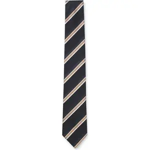 BOSS Striped Silk Blend Tie - Black