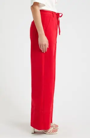 FRNCH Furano Wide Leg Tie Waist Jeans