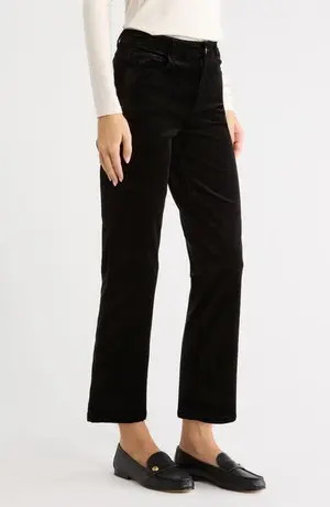 Paige Mason Velvet Ankle Straight Leg Jeans