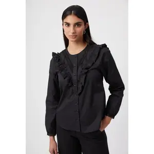 The Shirt By Rochelle Behrens The Lindsay Shirt - Black