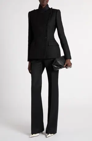 Alexander McQueen Narrow Bootcut Wool Trousers