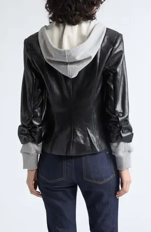 Cinq À Sept Le Petit Khloe Faux Leather Blazer