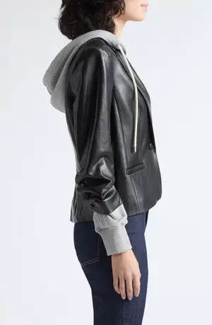 Cinq À Sept Le Petit Khloe Faux Leather Blazer