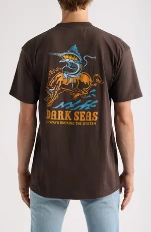 DARK SEAS Buck The System Graphic Tee - Java Brown