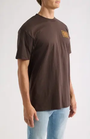 DARK SEAS Buck The System Graphic Tee - Java Brown