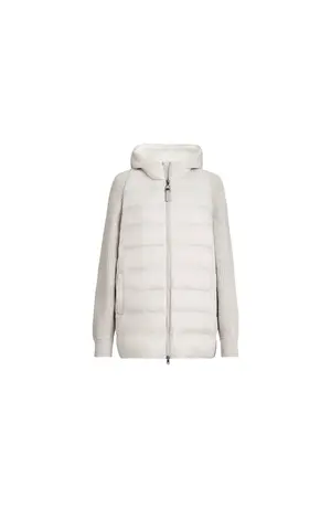 Brunello Cucinelli Water-resistant Matte Nylon Hooded Down Jacket With Virgin Wool
