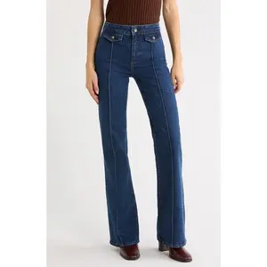 Paige Sofia Pintuck Flare Jeans - Grazie