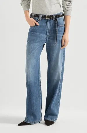 Brunello Cucinelli Lightweight Contemporary Loose Trousers - Denim
