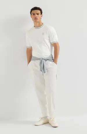 Brunello Cucinelli Nylon Trousers With Tabbed Waistband