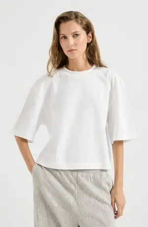 Brunello Cucinelli Cotton Jersey T-shirt - White