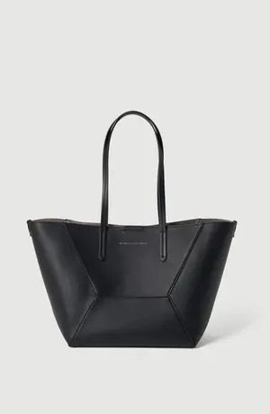 Brunello Cucinelli Bc Duo Small Bag In Calfskin With Monili - Black