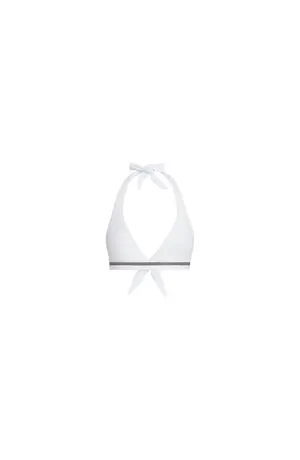 Brunello Cucinelli Techno Jersey Bikini Top With Monili