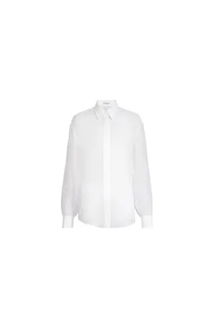 Brunello Cucinelli Crispy Silk Shirt With Monili
