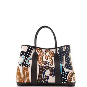 Hermès Electrique Garden Party Tote Printed Toile And Leather 36
