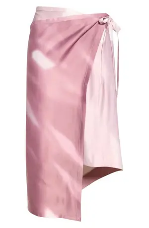 JULIE KEGELS Print Wrap Skirt - Pink