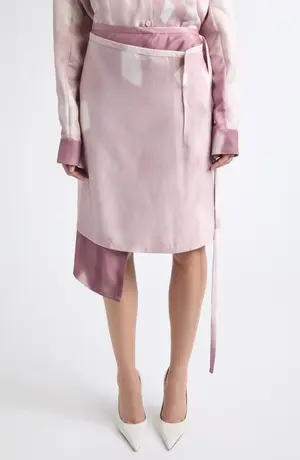 JULIE KEGELS Print Wrap Skirt - Pink