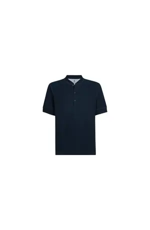 Brunello Cucinelli Cotton Waffle Jersey T-shirt With Henley Collar