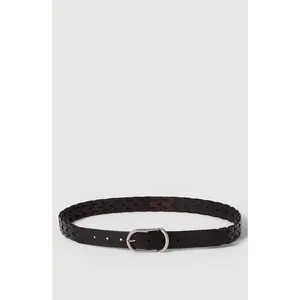 Brunello Cucinelli Braided Leather Belt - Rust Brown