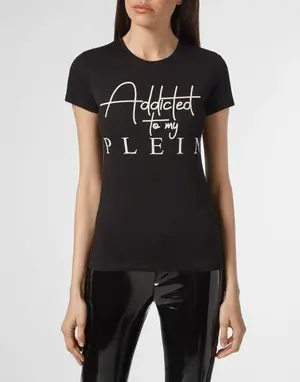Philipp Plein T-shirt Round Neck Statement Women Black