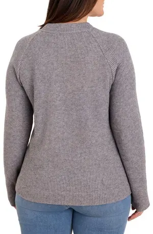 NIC+ZOE Side Button Waffle Knit Top - Slate