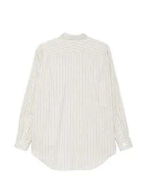 Auralee Cotton And Silk Striped Shirt