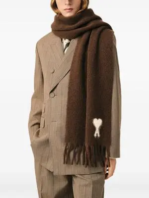 AMI Paris De Coeur Wool Scarf - Multicolor