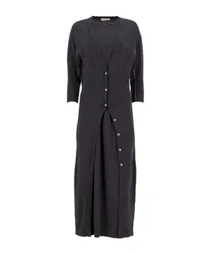 Rabanne Layered Knitted Midi Dress