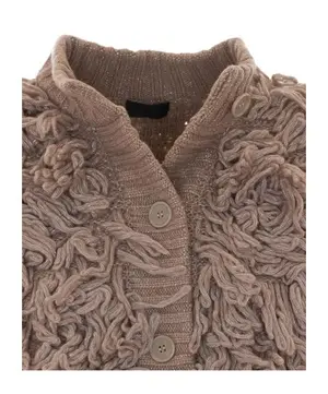 Liu Jo Single-breasted Ribbed Knit Top